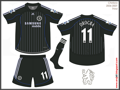 Kit Design, by eroj: 2006-2007 Chelsea (Home, Away e Third)