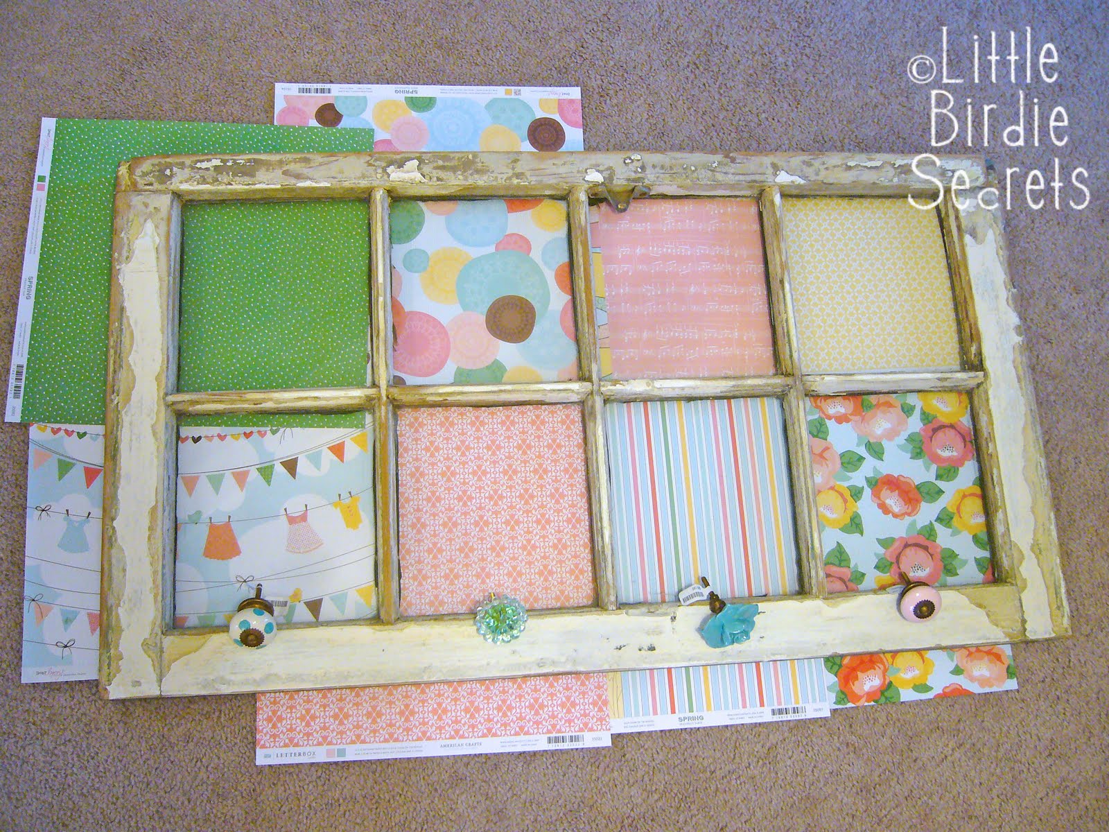 altered window frame tutorial and scotch tape giveaway! | Little Birdie ...