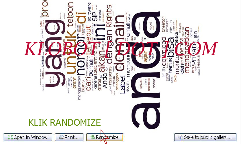 Cara Mudah Membuat Word Cloud Dari Website Anda | Klobot [Dot] Com