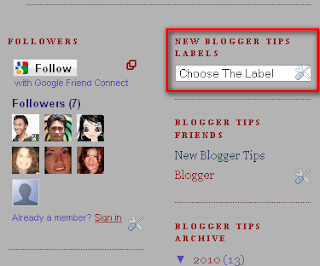 Free Blogger, web & flash templates: How To Make A Dropdown List Label ...