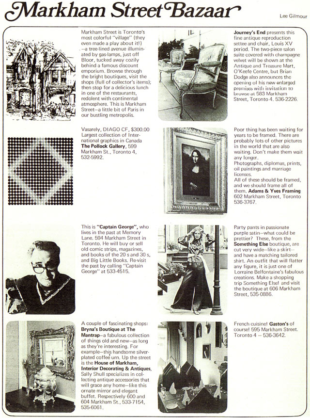 lost toronto: Captain George's Memory Lane on Markham Street