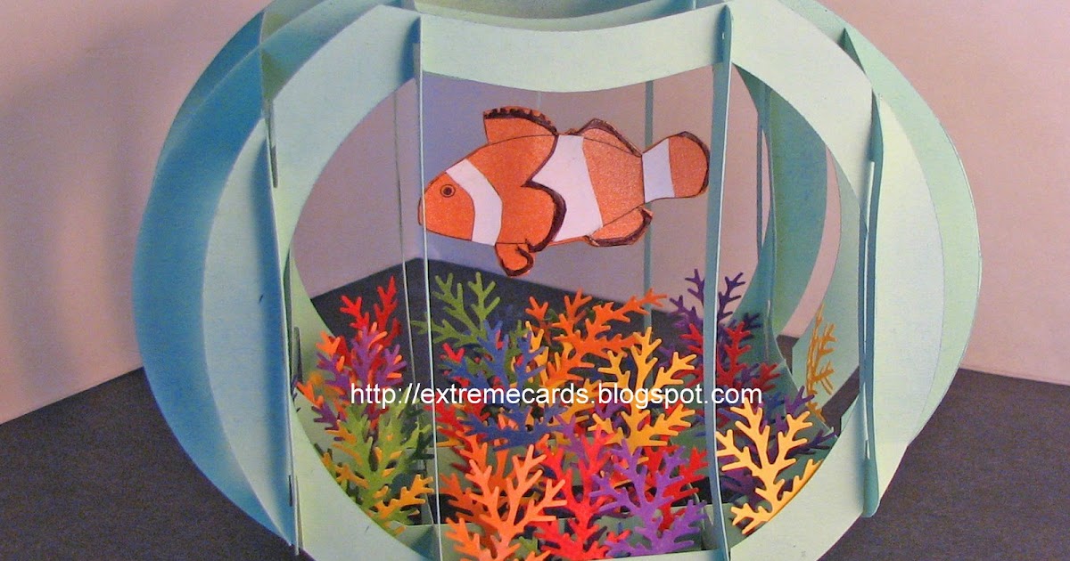Sliceform Fish Bowl Pop Up Card