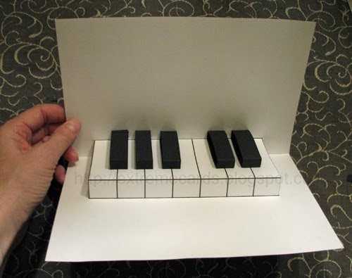 Easy Piano Pop Up Card