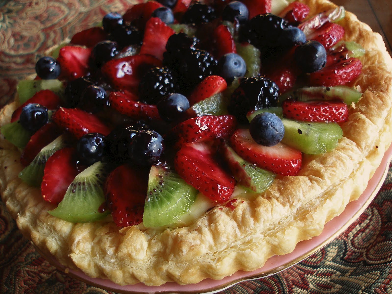 LaDue & Crew: Fresh Fruit Tart with Dark Chocolate and Pastry Cream