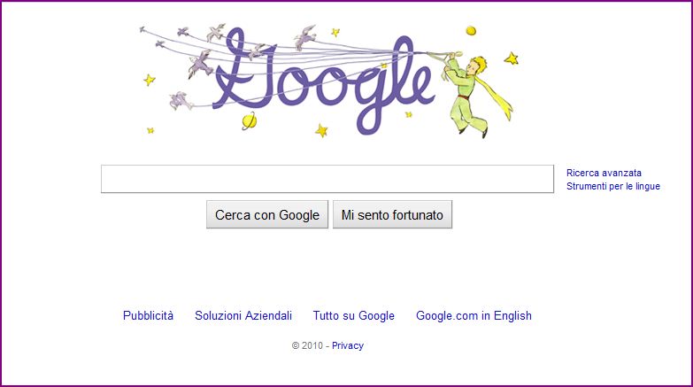 A Lot Like Purple: A wonderful Google Doodle celebrates Antoine de ...