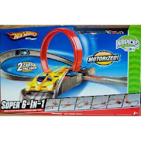 HOT WHEELS TRACK SET: Hot Wheels Motorized Super 6 in 1 Car Racing Set ...