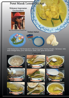 uncleseekers: Resepi Perut Masak Lemak Cili Api