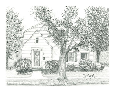 Home Sketches: Commissioned Home Drawing - Enfield, CT