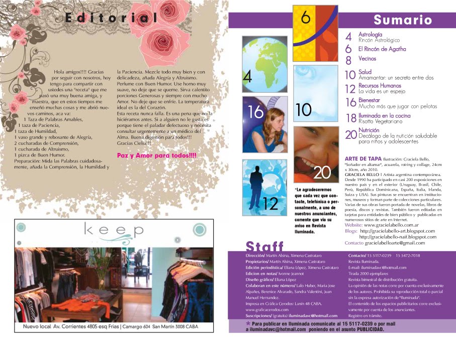 REVISTA ILUMINADA: Editorial, Staff y Sumario