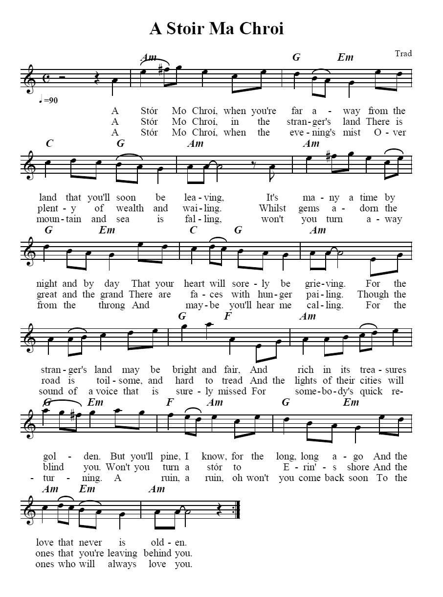 Bouzouki GDAE: A Stor Mo Chroi