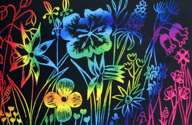LinsArt: scratch art flowers