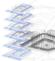 Proyecto de Investigación Sostenible en Barrax: axonometría ...