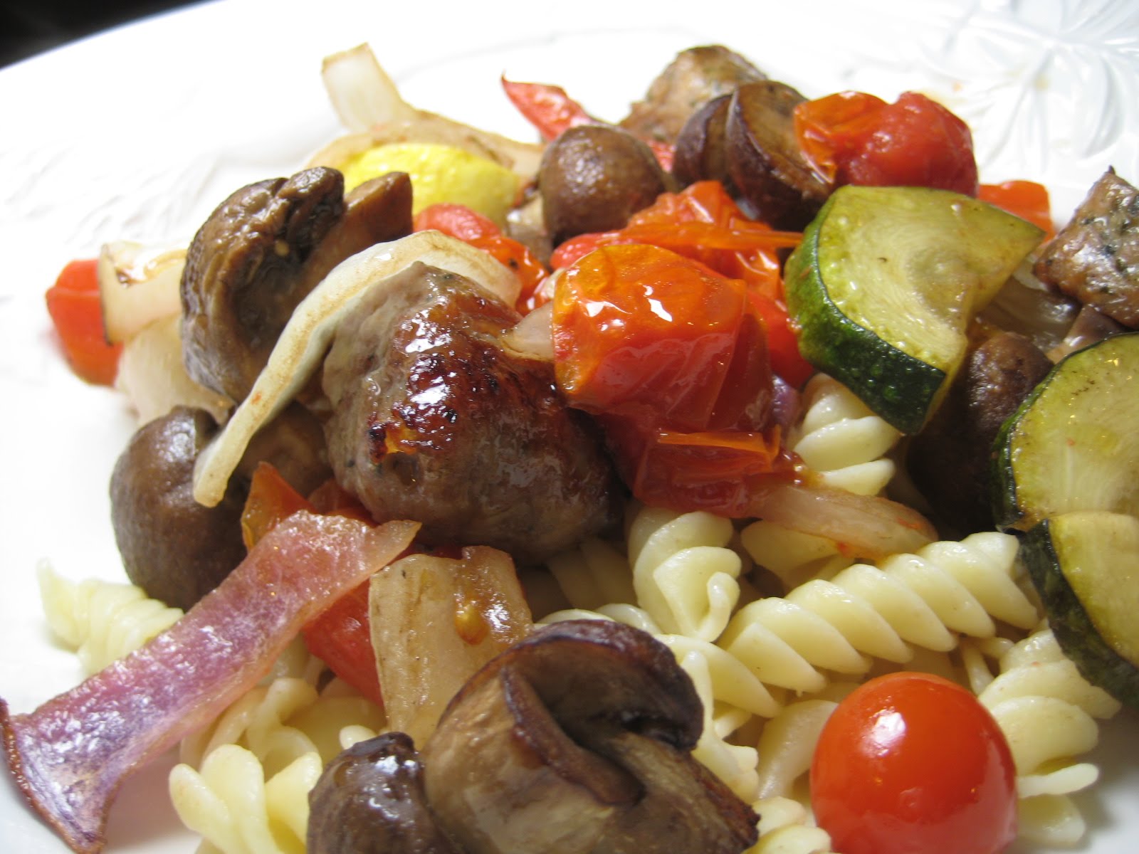 The Greasy Skillet: Roasted Vegetables and Pasta