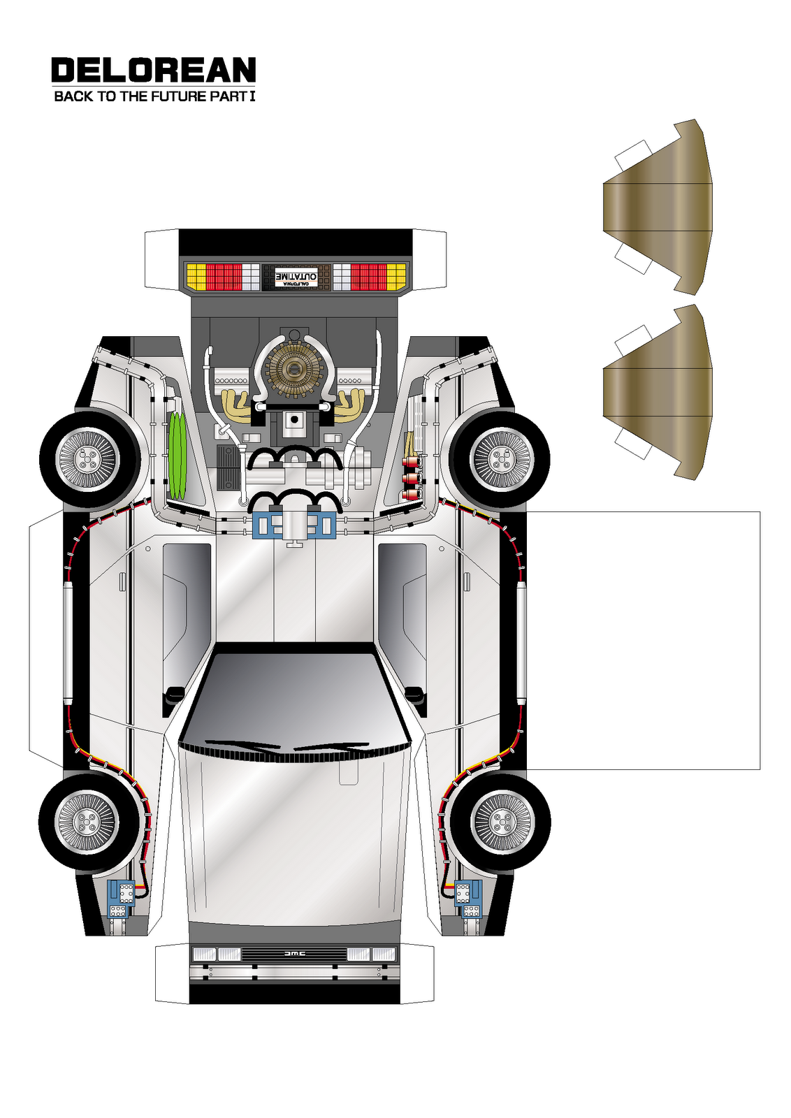Papercraft delorean - Imagui