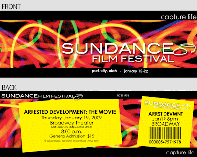 Casey Robert Design Online Portfolio: Sundance Film Festival Ticket