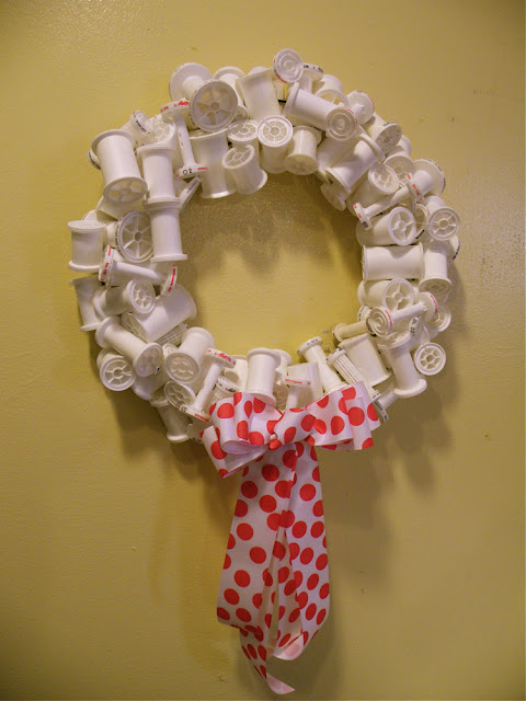 ModernJune: Recycled Spool Wreath