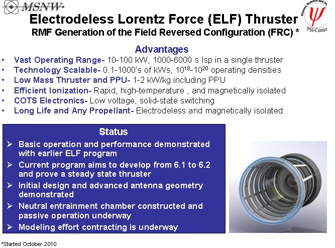 Overview of Field Reversed Configuration Propulsion and Materials ...
