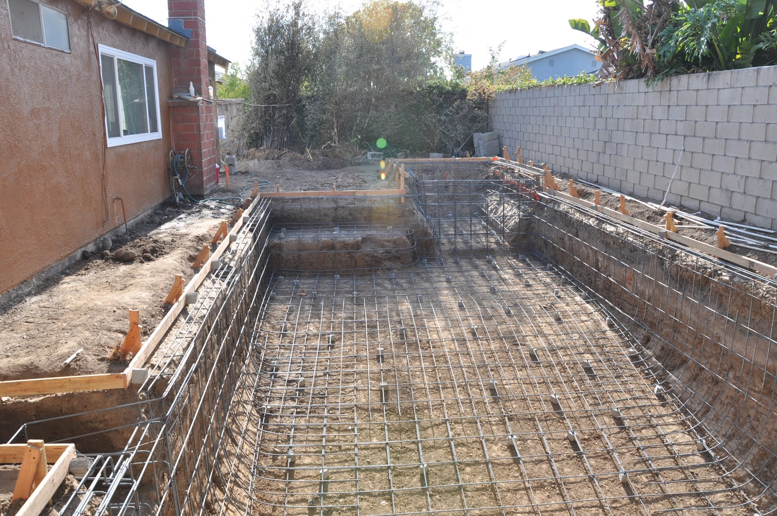 Putting in an inground pool!: Laid the steel rebar!