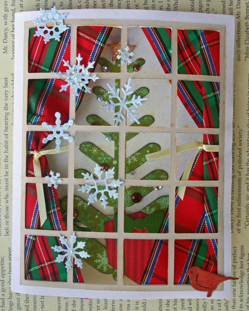 Christmas Window Card - Cheery Lynn Designs Inspiration Blog