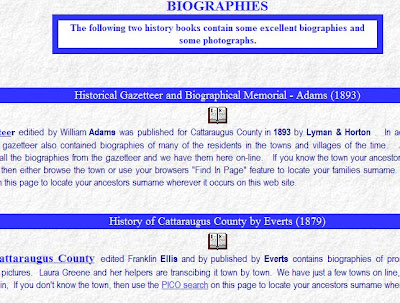 Elyse's Genealogy Blog: Featuring A County From USGenWeb: Cattaraugus ...