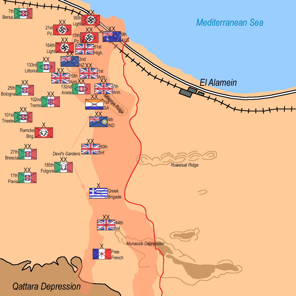 THE SECOND WORLD WAR: Battle of El Alamein - 23 October – 5 November 1942