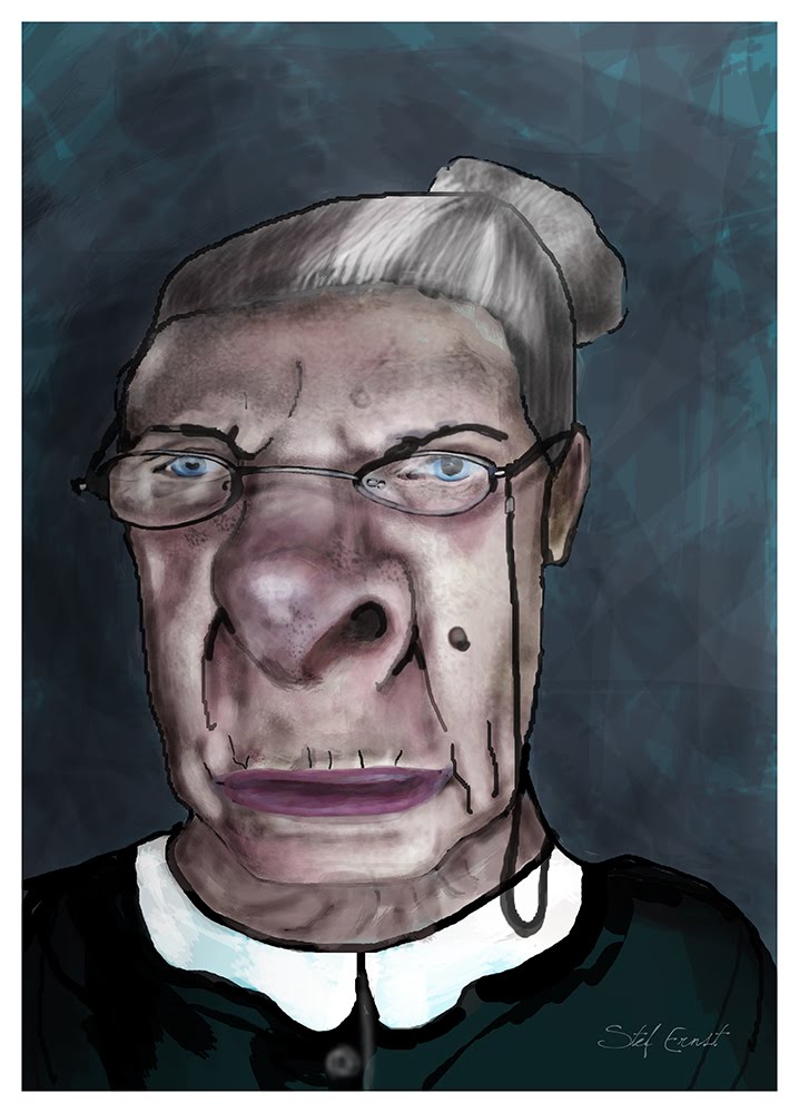 Character Drawing of an Angry Grandma | kreatief*