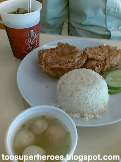 A Tale of Two Superheroes: Chicken Rice Combo at KFC