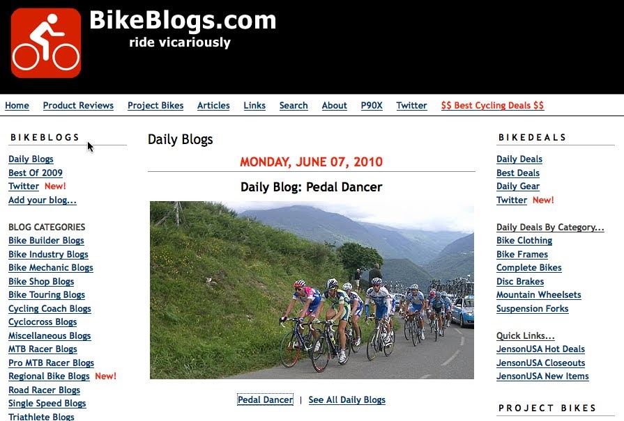 PedalDancer.com featured on BikeBlogs.com - Pedal Dancer®
