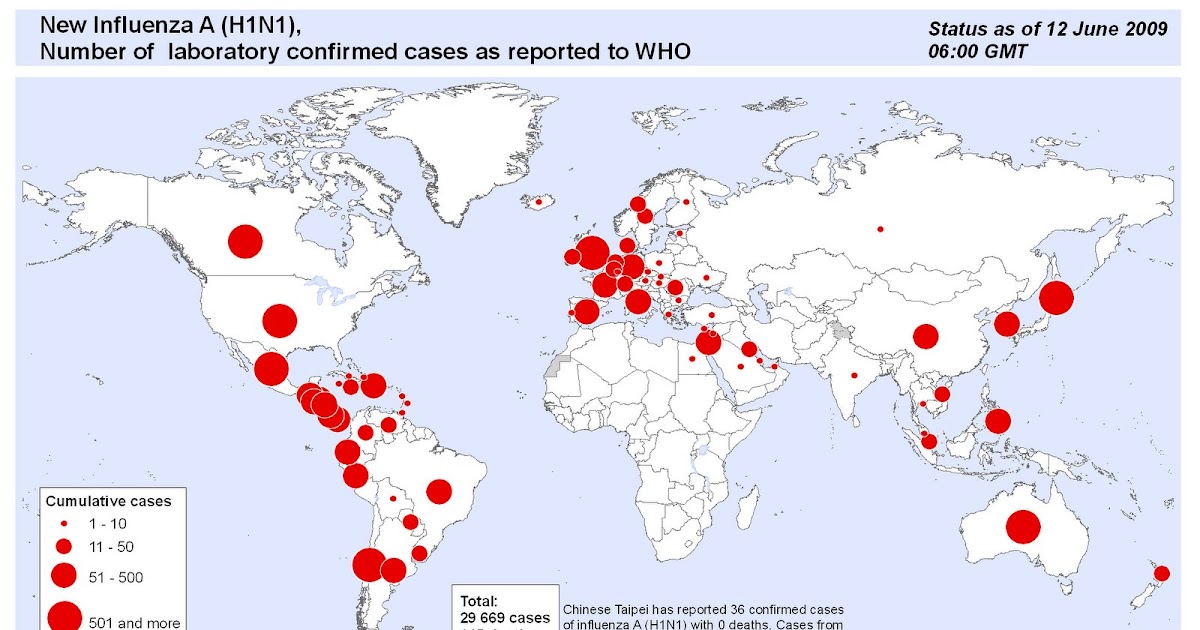 H1N1 (Swine Flu) 2009 Update: Global's Influenza A (H1N1) Update - June ...