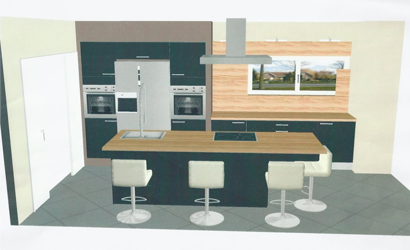 MAISON BM: Plan 3D Cuisine