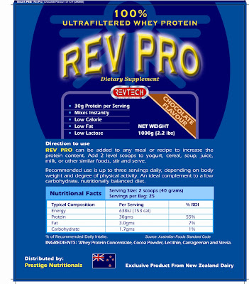 WHEY FOR HEALTH: REV PRO ultimate whey protein