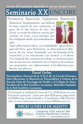 Discursos Psicoanalíticos: SEMINARIO XX DE LACAN, "ENCORE" (AÚN ...
