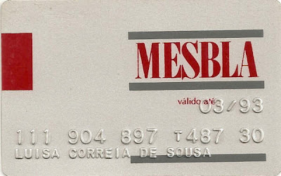 MESBLA LOJAS DE DEPARTAMENTOS S/A: MESBLA CARTÕES