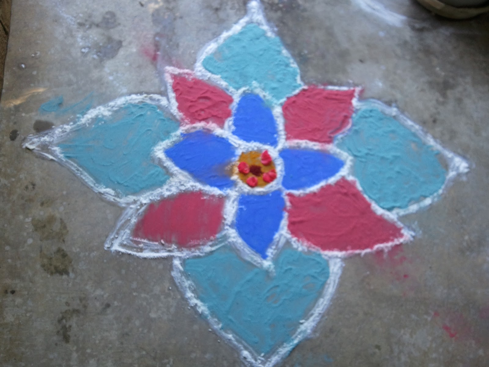 Practising Hinduism: A Simple Diwali Rangoli, 2010