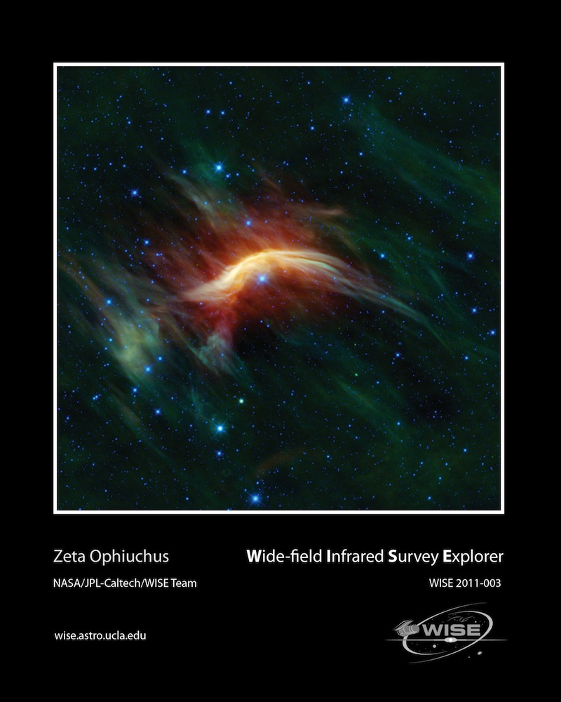 Uma Estrela Fugitiva Avançando Através da Poeira Espacial – Zeta Ophiuchi