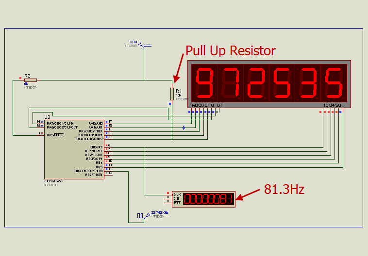 6 Digits Led 7 Segment Multiplexing Pic Microcontroller Note