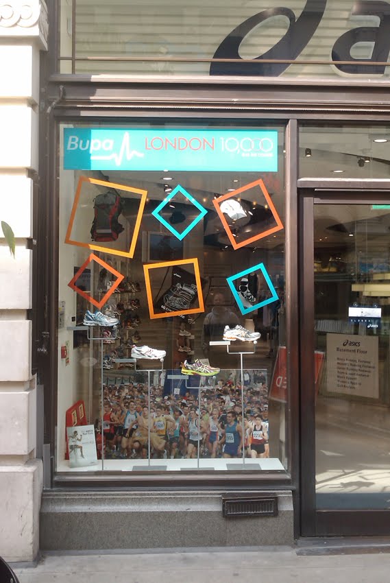 A BIGGER SPLASH GRAPHICS: Asics Bupa Marathon window display (design ...