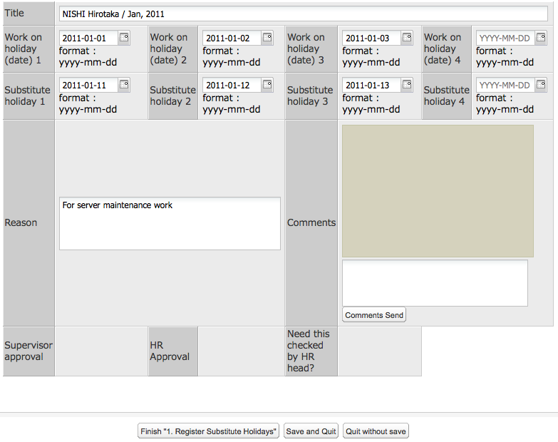 Workflow Sample: A Workflow for Registering the Next Month's Substitute ...