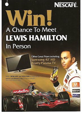 Singapore Contest: A Chance to Meet Lewis Hamilton - Nescafe Contest