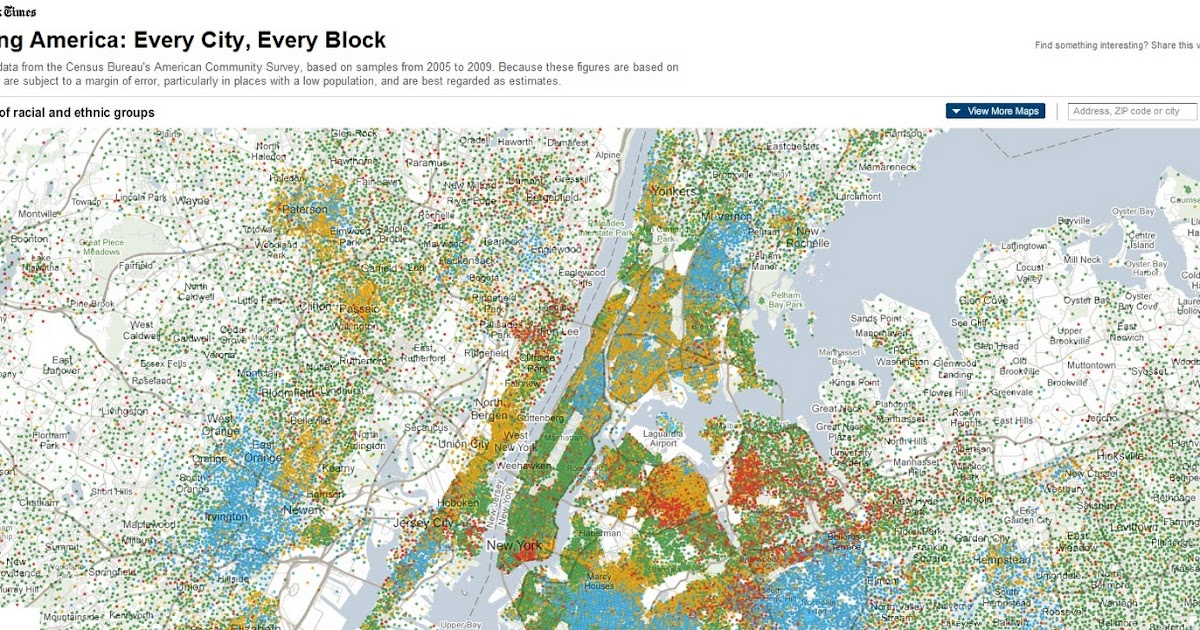 Danny vs. the internet: Census map mapping race/ethnic groups by block