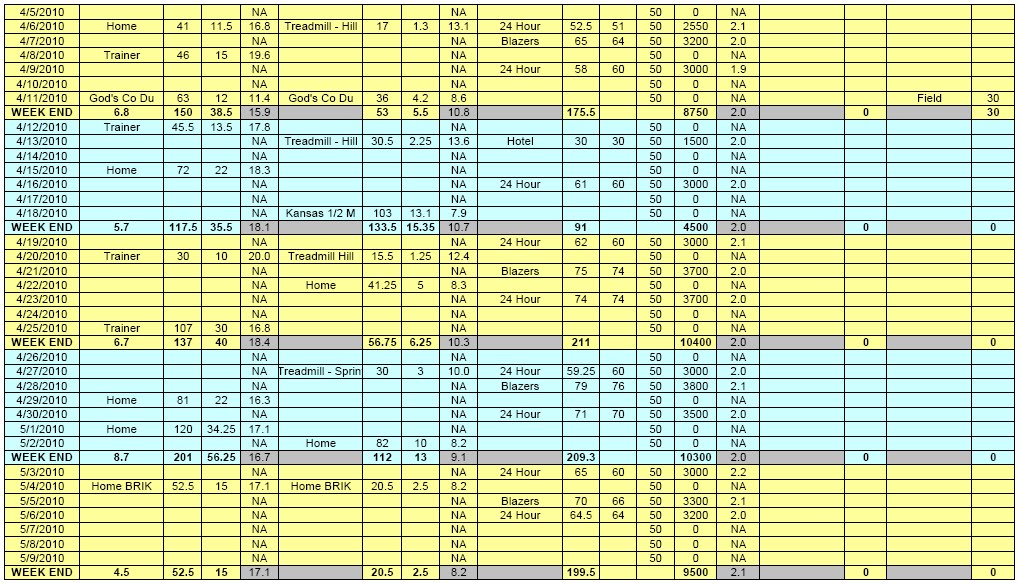 Triathlon Training Daddy: The Training Log