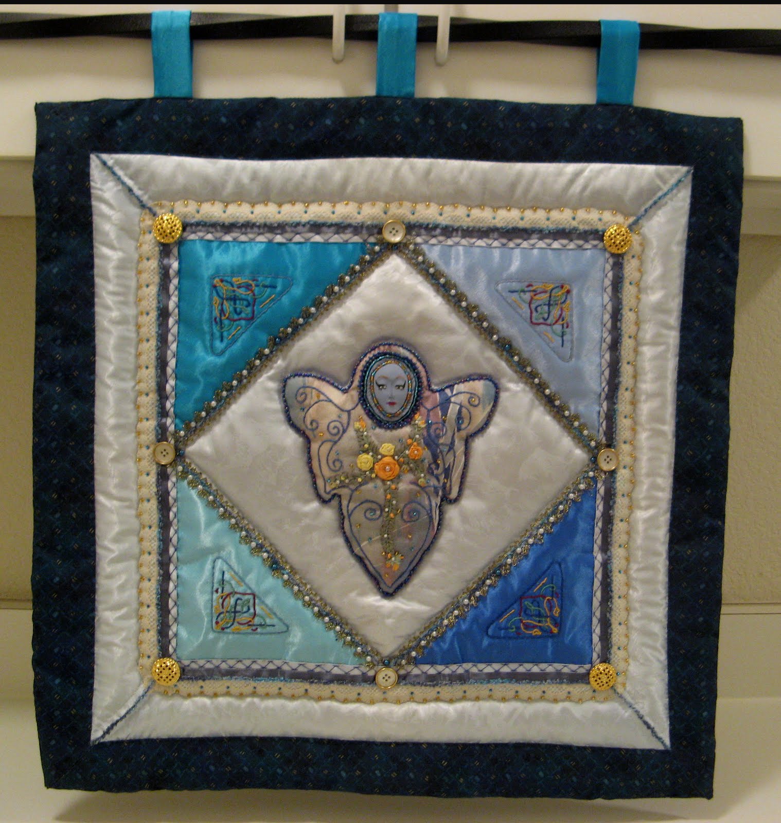 Sewing Southpaw...: Water Goddess Wall Hanging