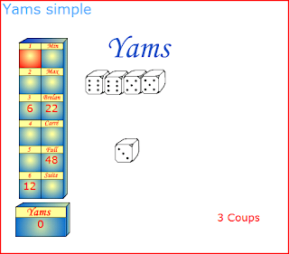 Jouer au Yams - Yahtzee en ligne | Yams - Yahtzee