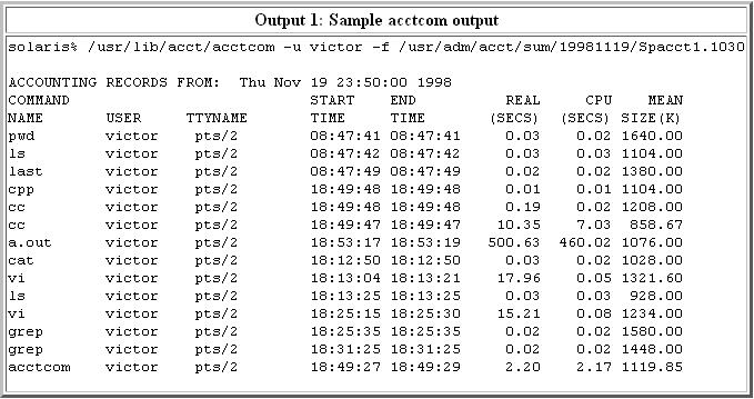 THE UNIX PROMPT # blog: acct: Unix System Accounting Enabled Pt 5