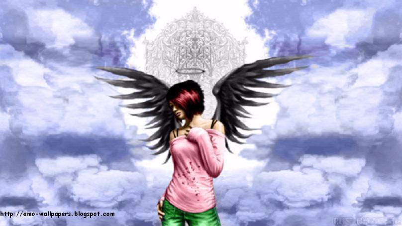 merambat: Emo Angel Girl Wallpaper