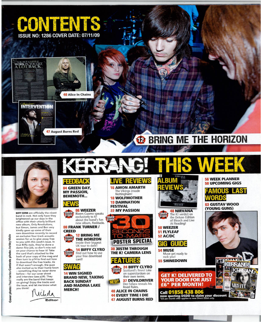 G321Hudson: Music Magazine Contents Page Research