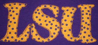 Trucks and Tutus Boutique: LSU and FSU College Applique Sweatshirts