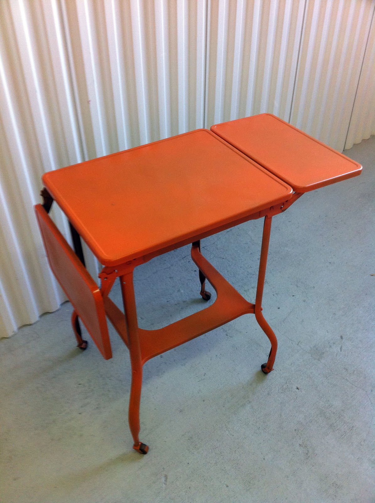 junk2funk: Vintage Industrial Metal Drop Leaf Table