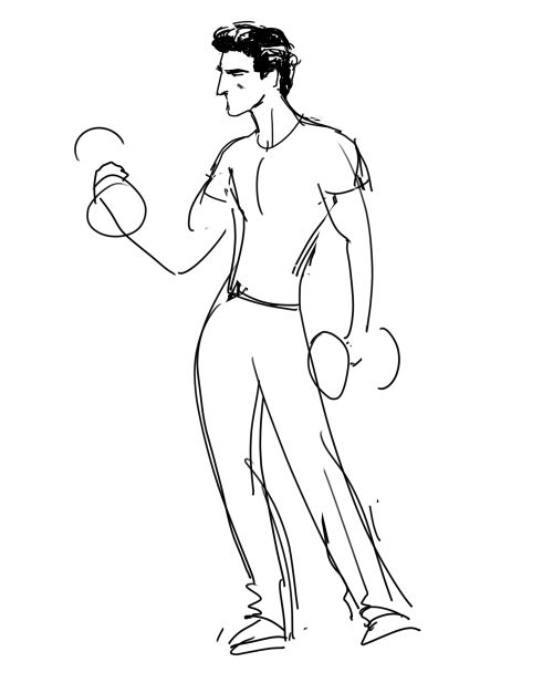 Project 365: Draw The Line: Gym Guy: Mr.Sharp