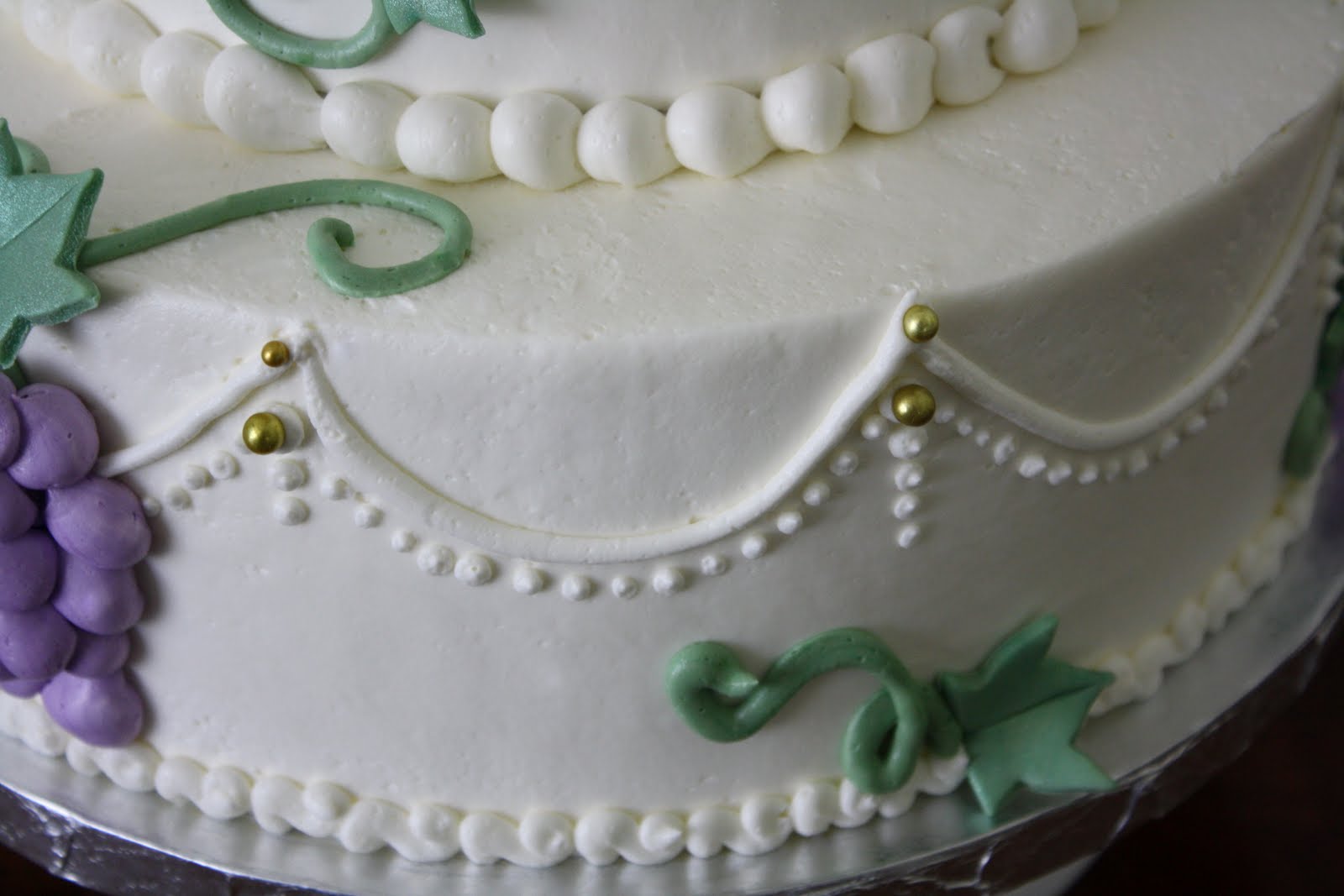 Claudine: Pastel Grapes Wedding Cake